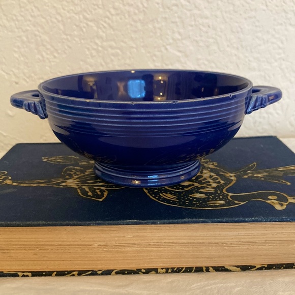 Homer Laughlin | Dining | Vintage Fiestaware Cobalt Blue Cream Soup ...